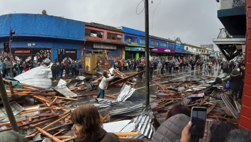 La tromba marina que provocó destrucción en Concepción y Talcahuano — Radio Imagina