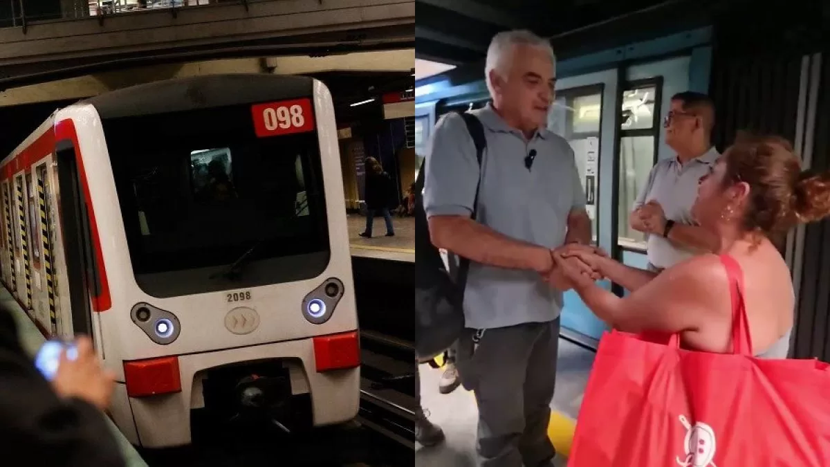 Tras 44 años trabajando en el servicio: Así fue la emotiva despedida de conductor de Metro de ...